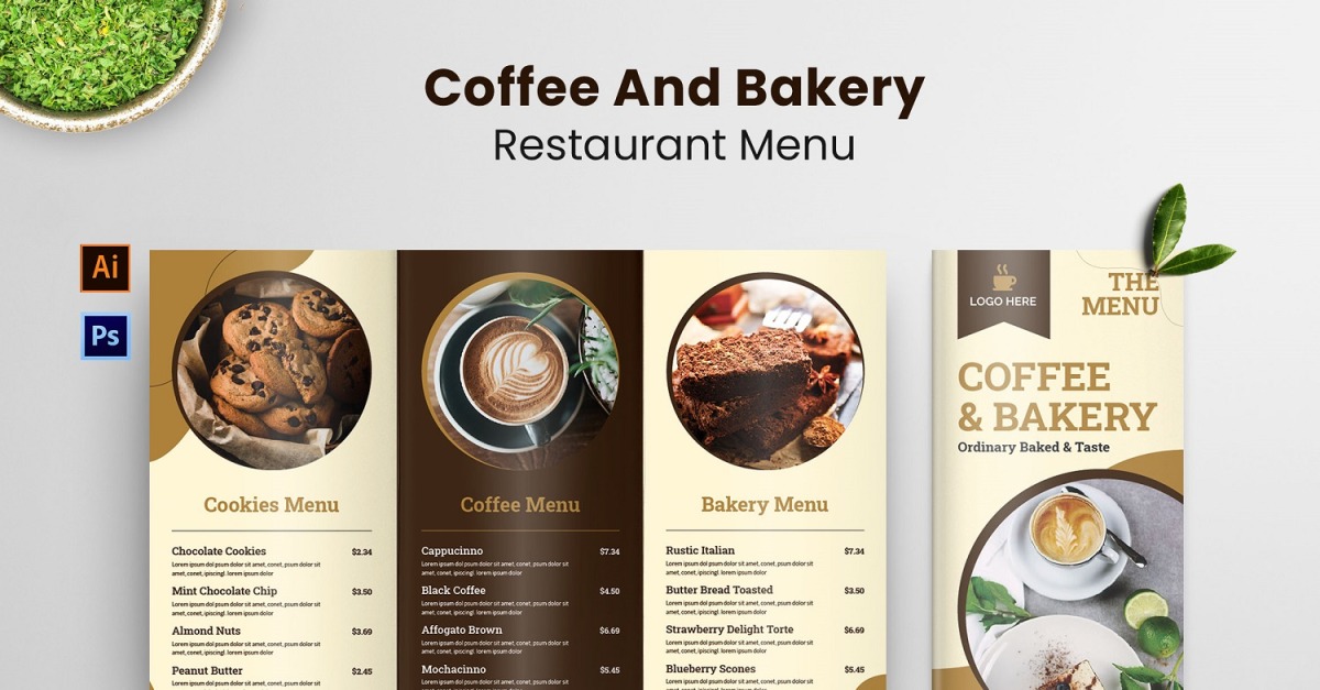 Coffee & Bakery Food Menu #181225 - TemplateMonster