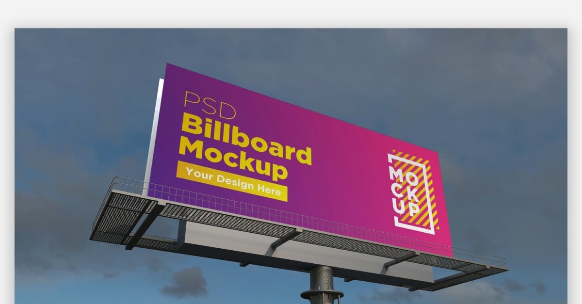 Advertisement Side View Product Mockup - TemplateMonster