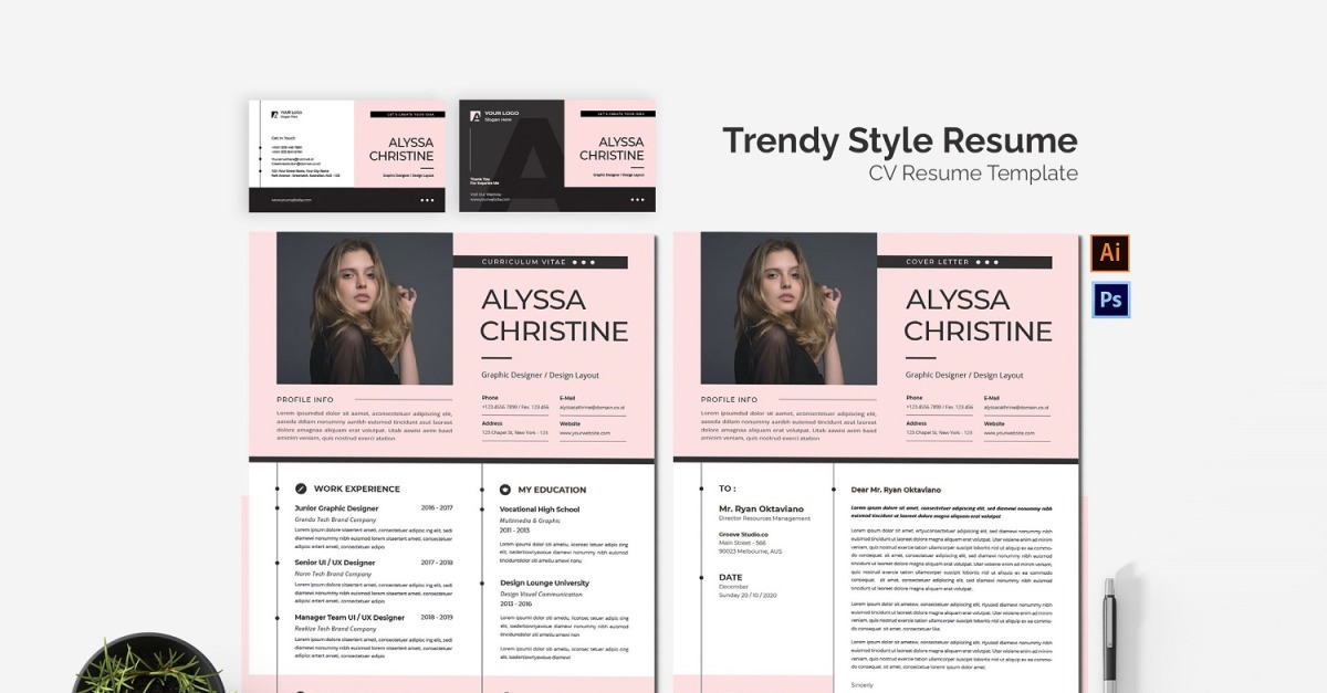 Trendy Style CV Printable Resume Templates - TemplateMonster