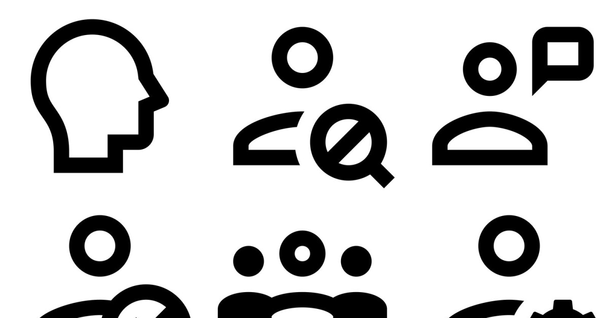 Profile Icon Pack in Material Outlined Style