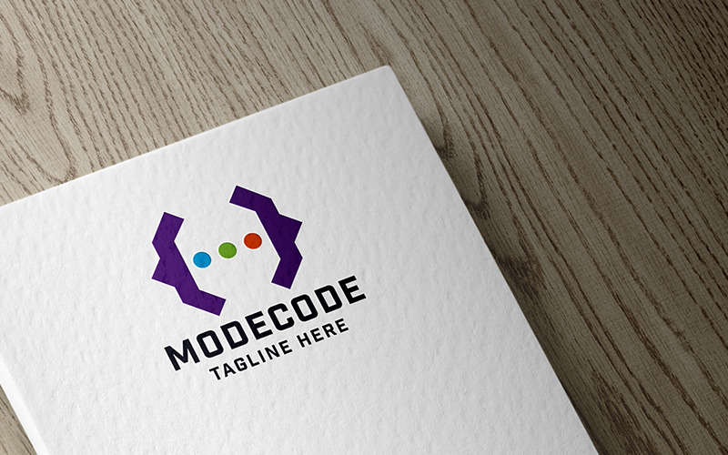 Professional Modern Code Tech Logo template - TemplateMonster
