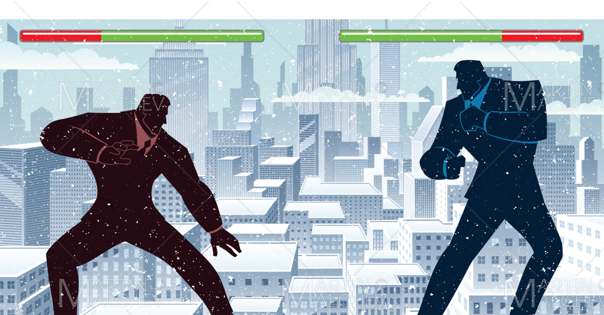 Illustration vectorielle de concurrence commerciale