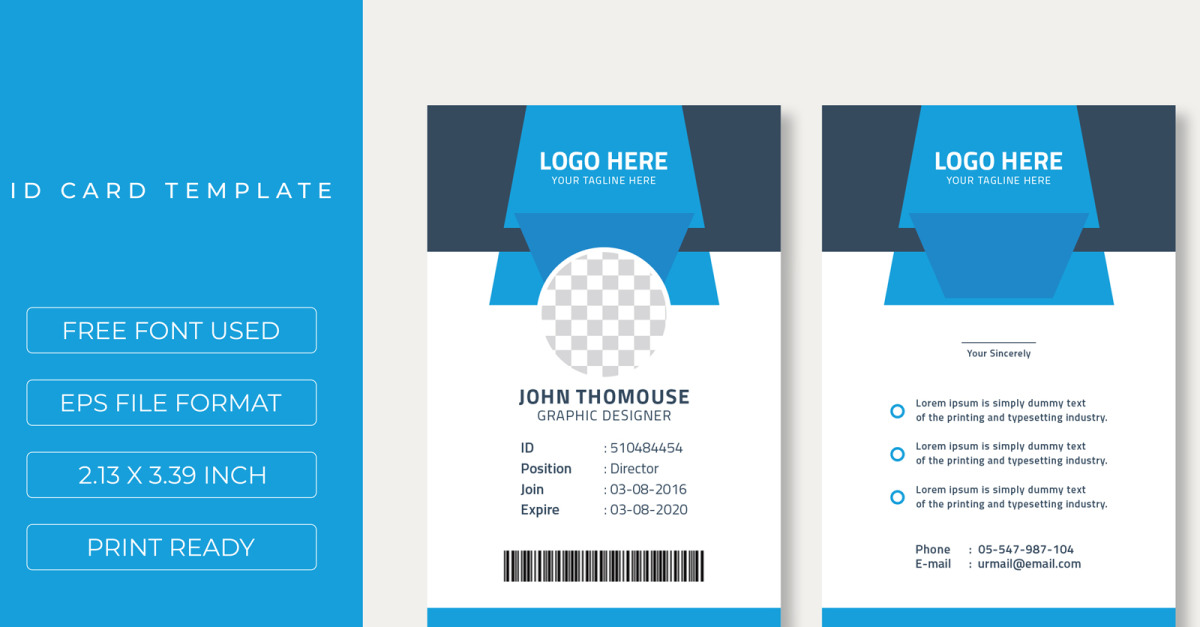Graphic Designer Id Card Theme Design - TemplateMonster