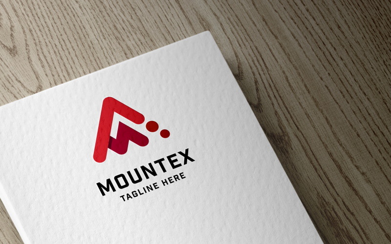 Modèle de logo professionnel Mountex lettre M