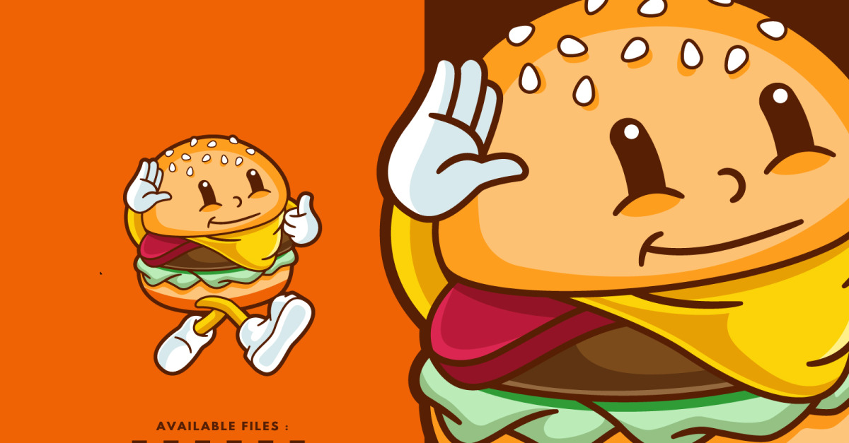 Modèle de logo Fun Burger Character #183697 - TemplateMonster