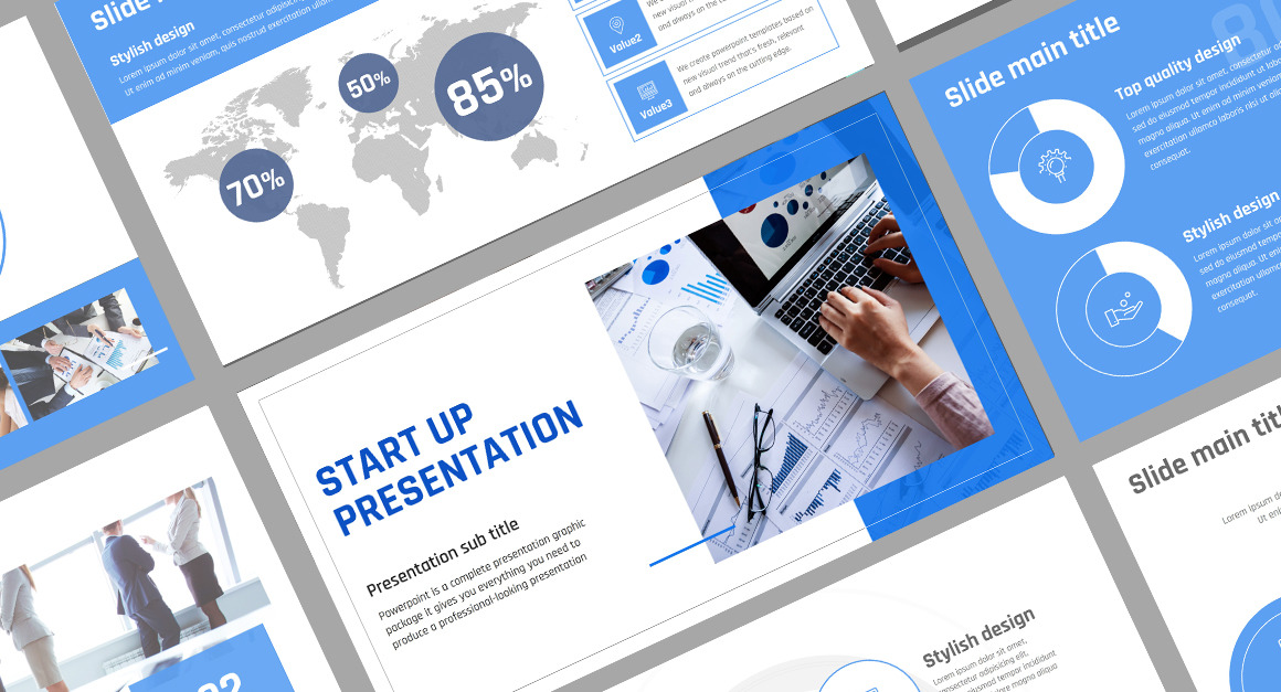 Sunum PPT Şablonunu başlatın #183719 - TemplateMonster