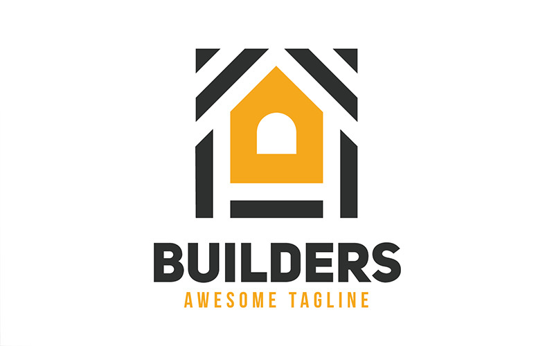 Modelo de logotipo do Architect Builder - TemplateMonster