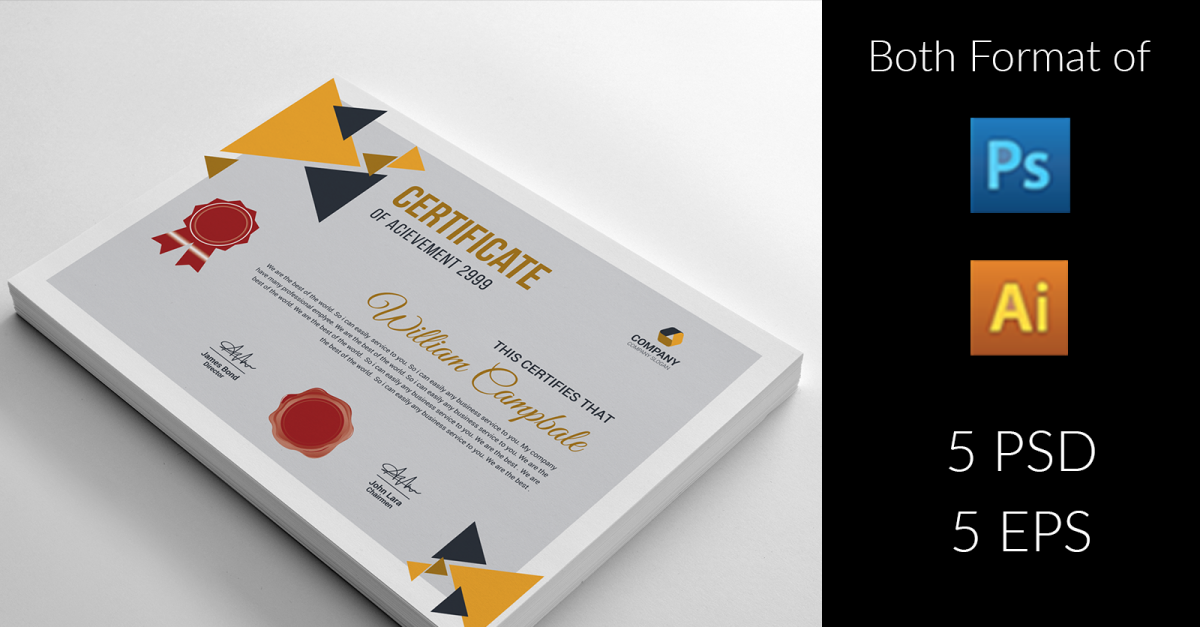 Modelo de Certificado de Mérito #184072 - TemplateMonster