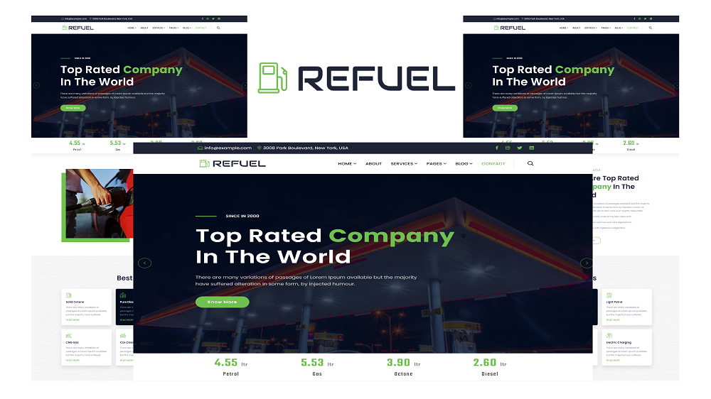 Refuel - Petrol Pump and Gas Station HTML5 Website template