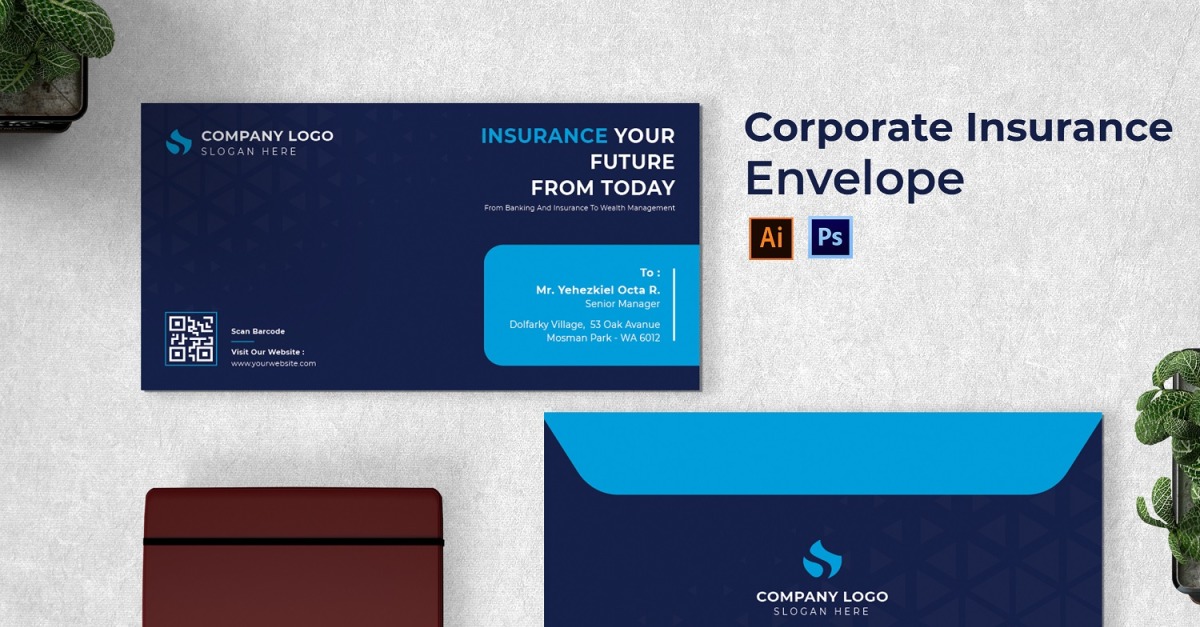 Corporate Insurance Envelope #184249 - TemplateMonster