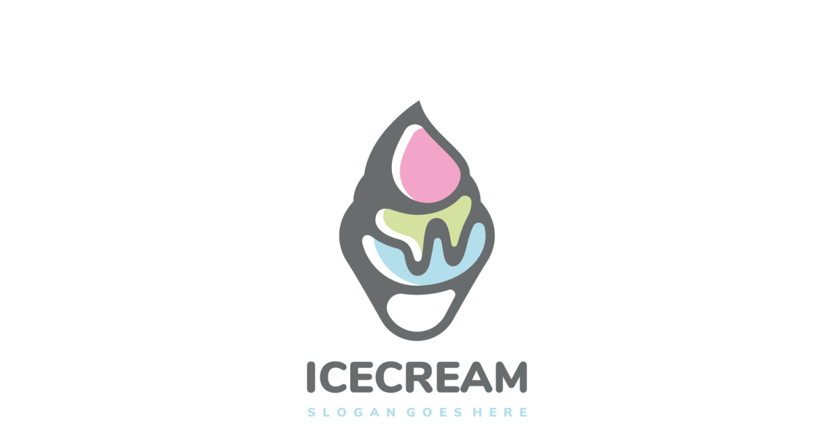 Ice Cream Cake Logo Template #184481 - TemplateMonster