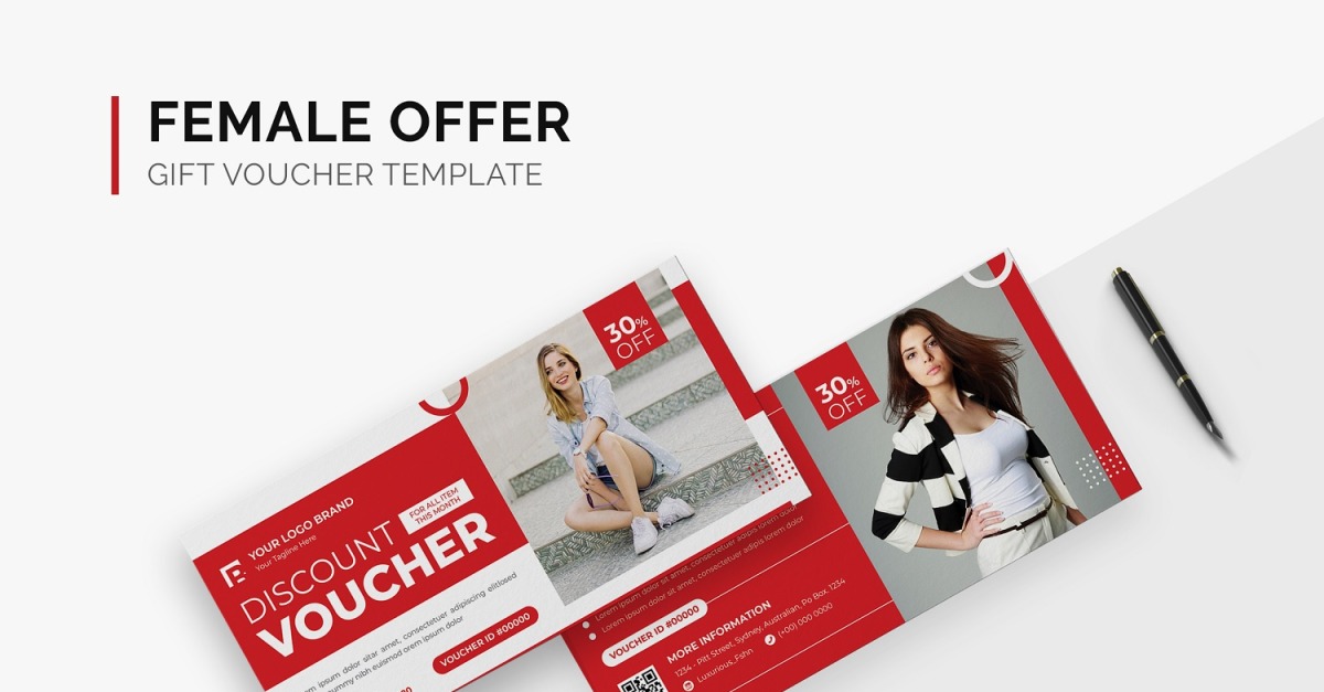 Female Offer Gift Voucher #184584 - TemplateMonster