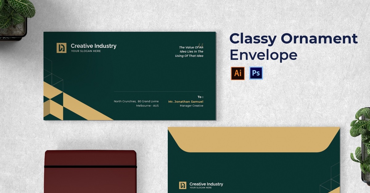 Elegant Envelope Templates Download Free Elegant Envelope Design