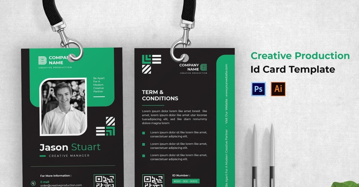 Creative Production Id Card #184670 - TemplateMonster