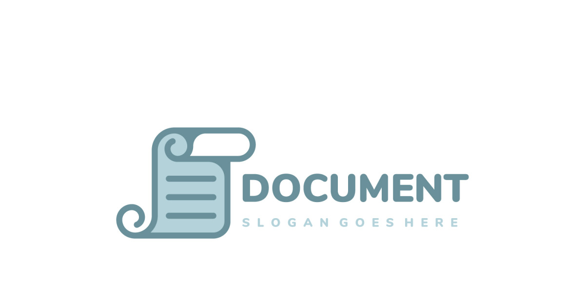 Modèle de logo de papier de document - TemplateMonster
