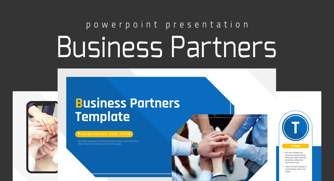 Business Partners PowerPoint Template - TemplateMonster