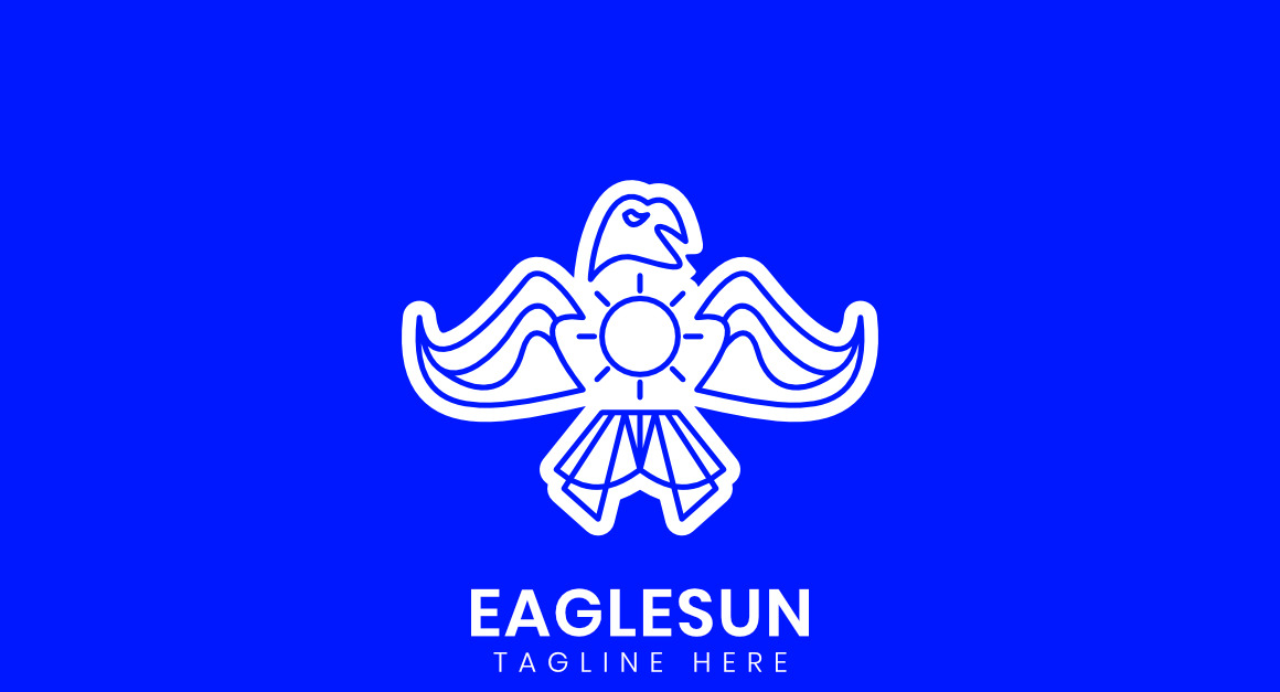 Modelo de design de logotipo Eagle Sun - TemplateMonster