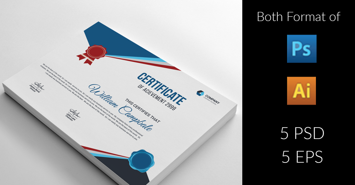 Angel Corporate Certificate Template - TemplateMonster