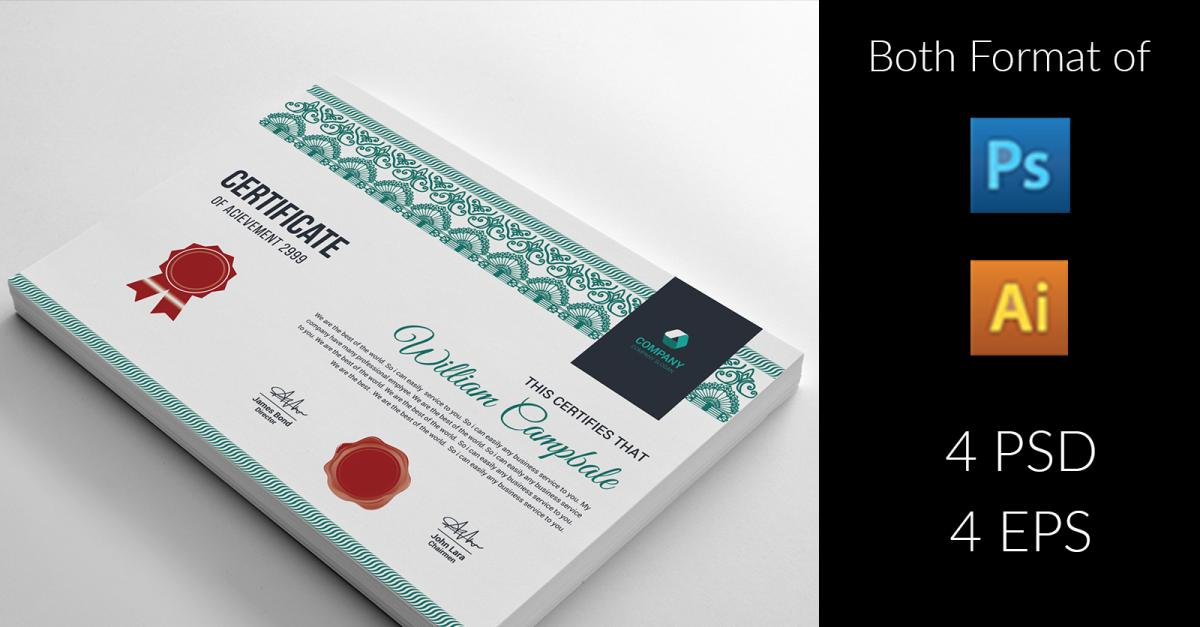 Chevron Elegant Modern Certificate Template - TemplateMonster