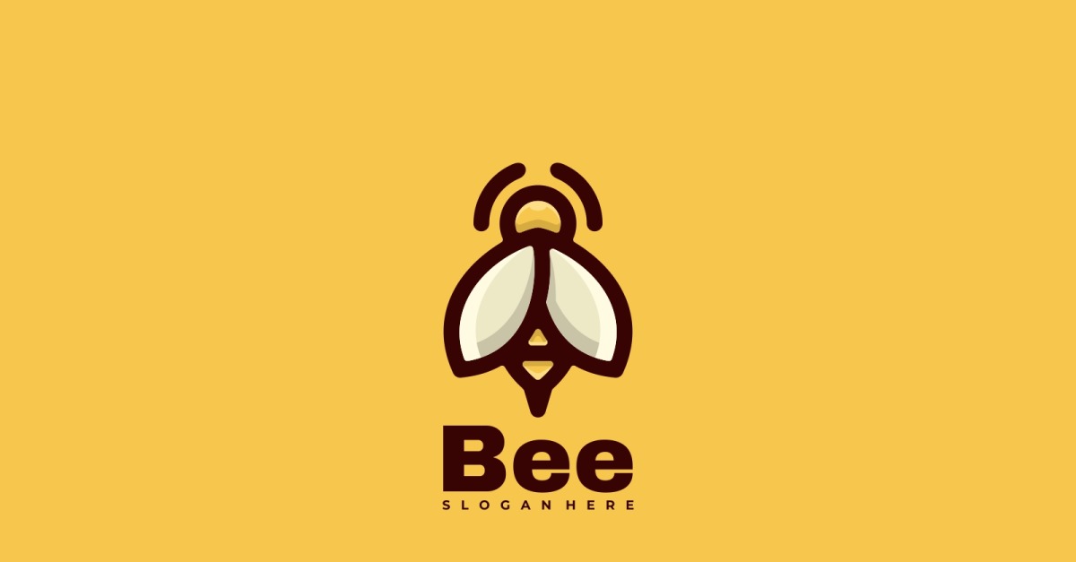 Bee Simple Mascot Logo Template #185693 - TemplateMonster