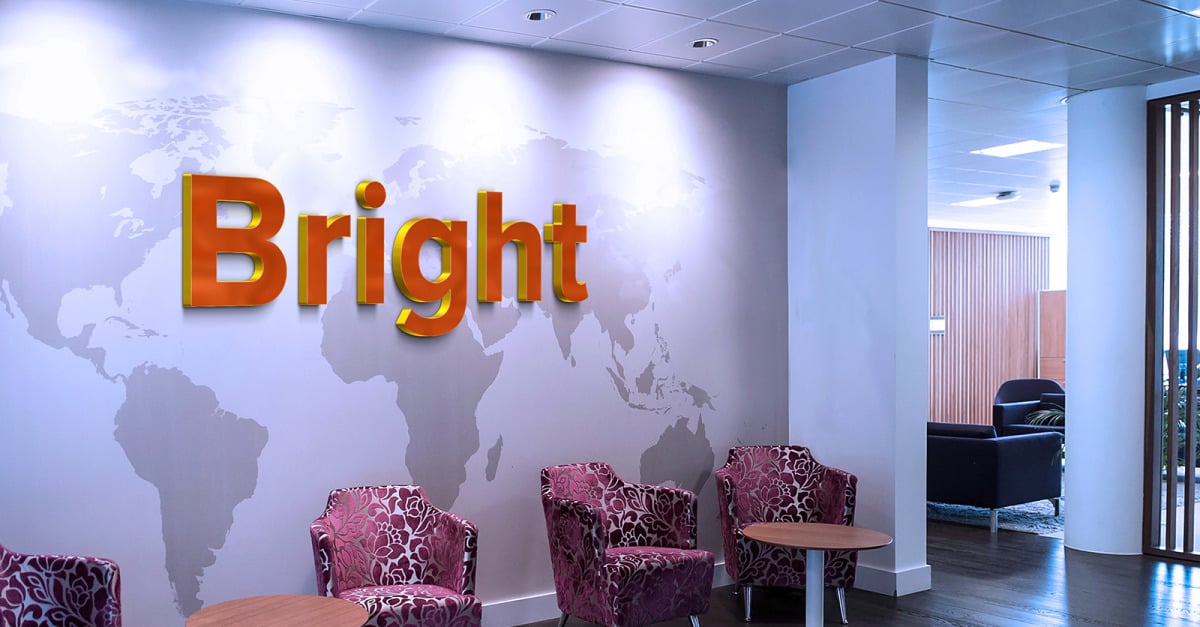 Gold Logo Mockup With Office Wall #185773 - TemplateMonster