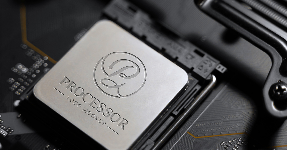 Logo on Computer Processor Mockup #185798 - TemplateMonster