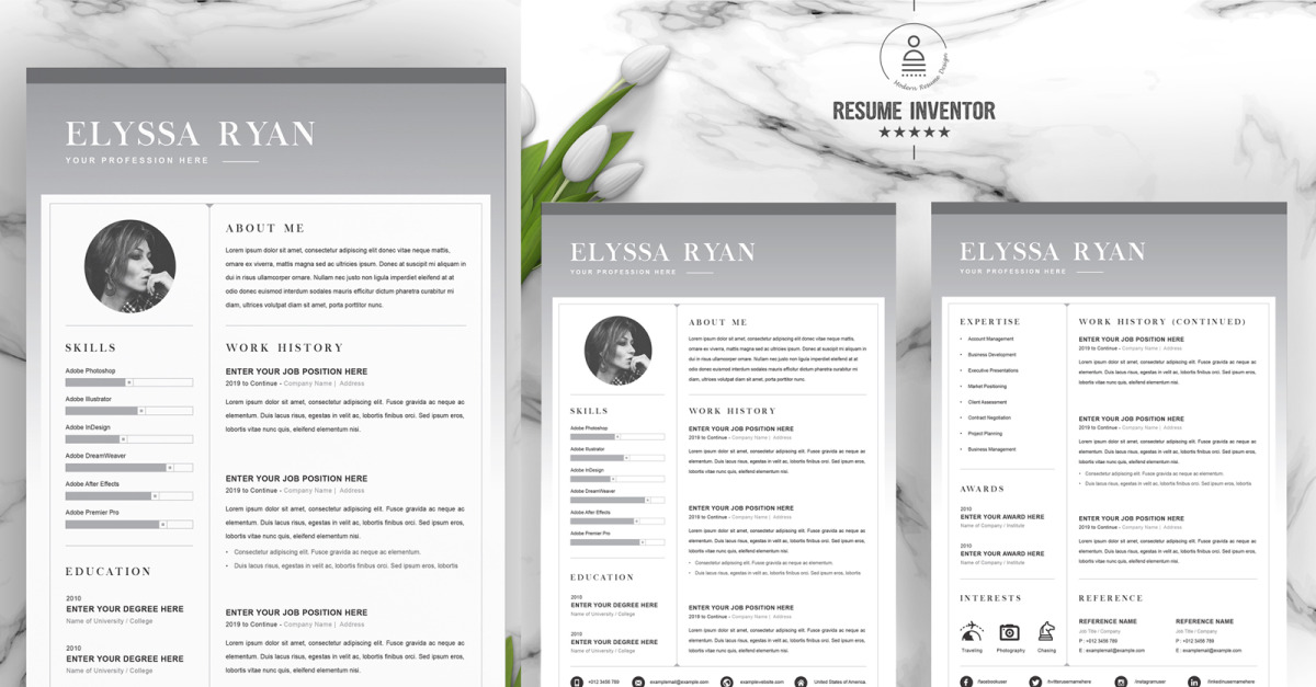 Ryan CV Template Plantillas de CV imprimibles
