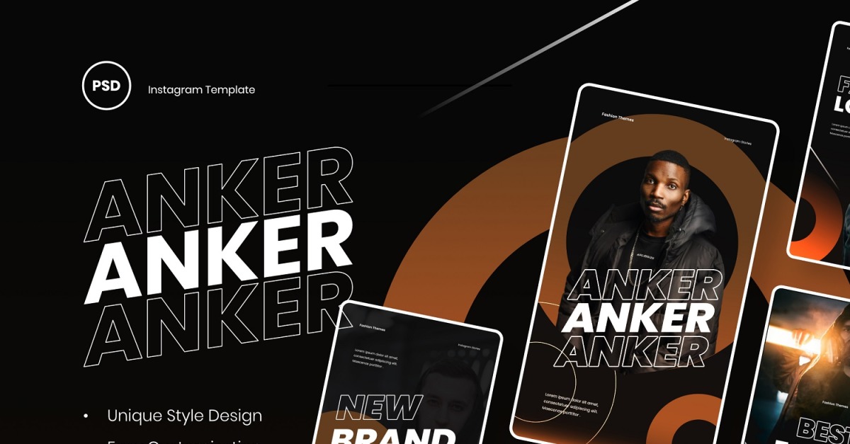 Anker Fashion Instagram Stories Template - TemplateMonster