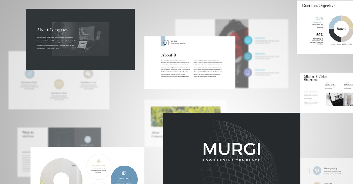 Modèle de présentation PowerPoint moderne Murgi