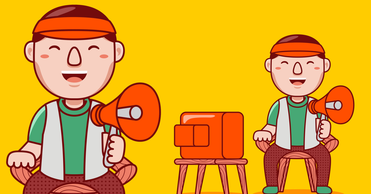 Film Director Profession Cartoon - Vector Illustration