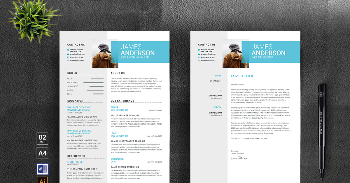 Amir Uddin Resume Template #186086 - TemplateMonster