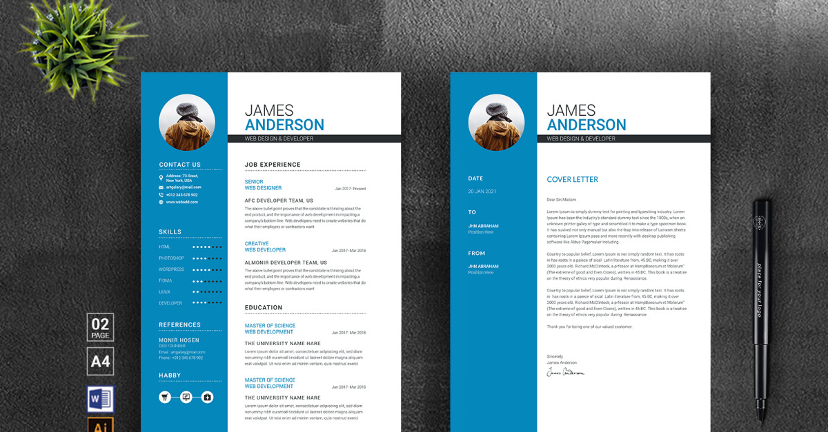 James Anderson Word Resume #186092 - TemplateMonster