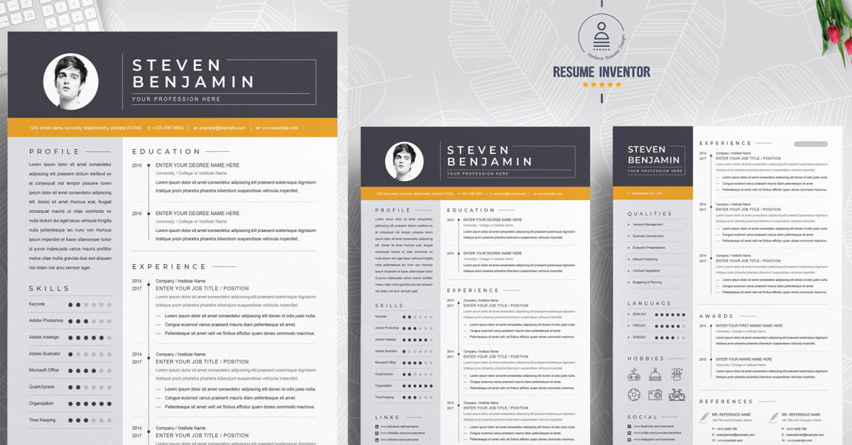 Steven Benjamin / Szablon CV #186196 - TemplateMonster