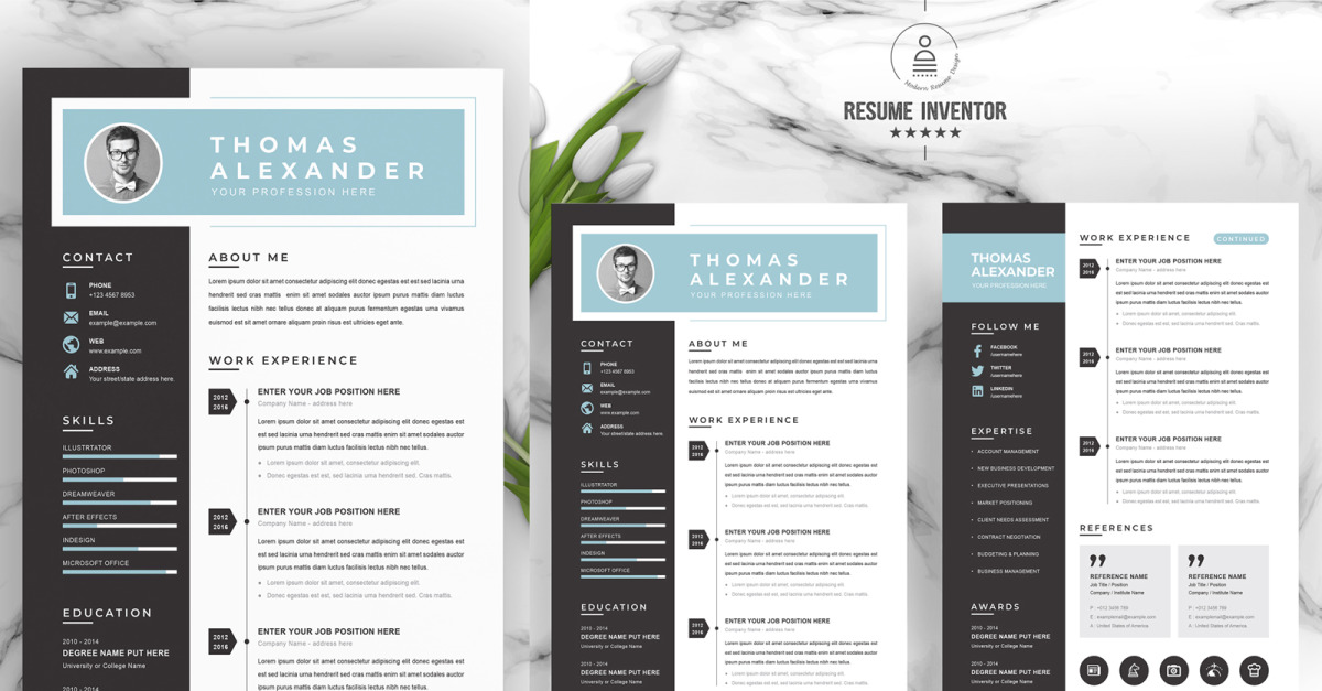 Thomas / Printable Resume Templates #186177 - TemplateMonster