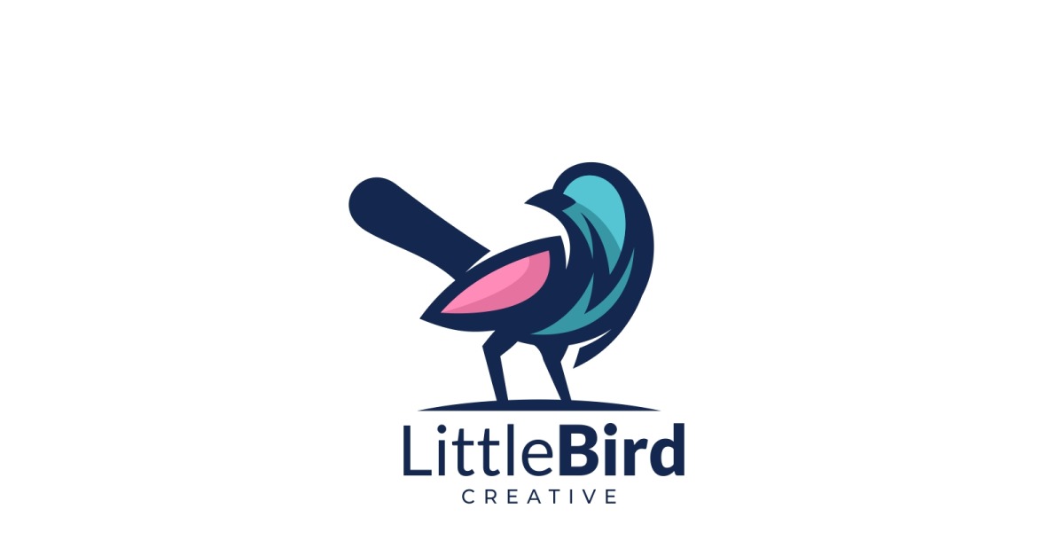 Little Bird Mascot Cartoon Logo Template - TemplateMonster