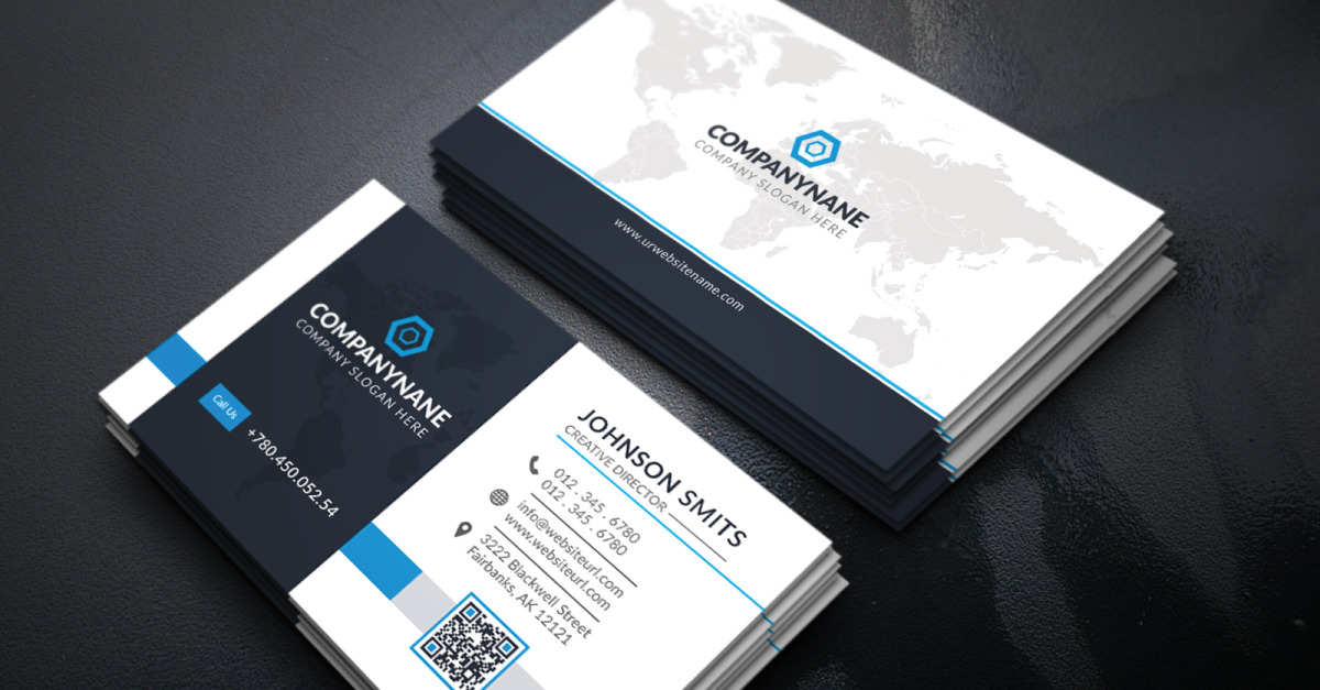 Сorporate Business Card Johnson #186626 - TemplateMonster
