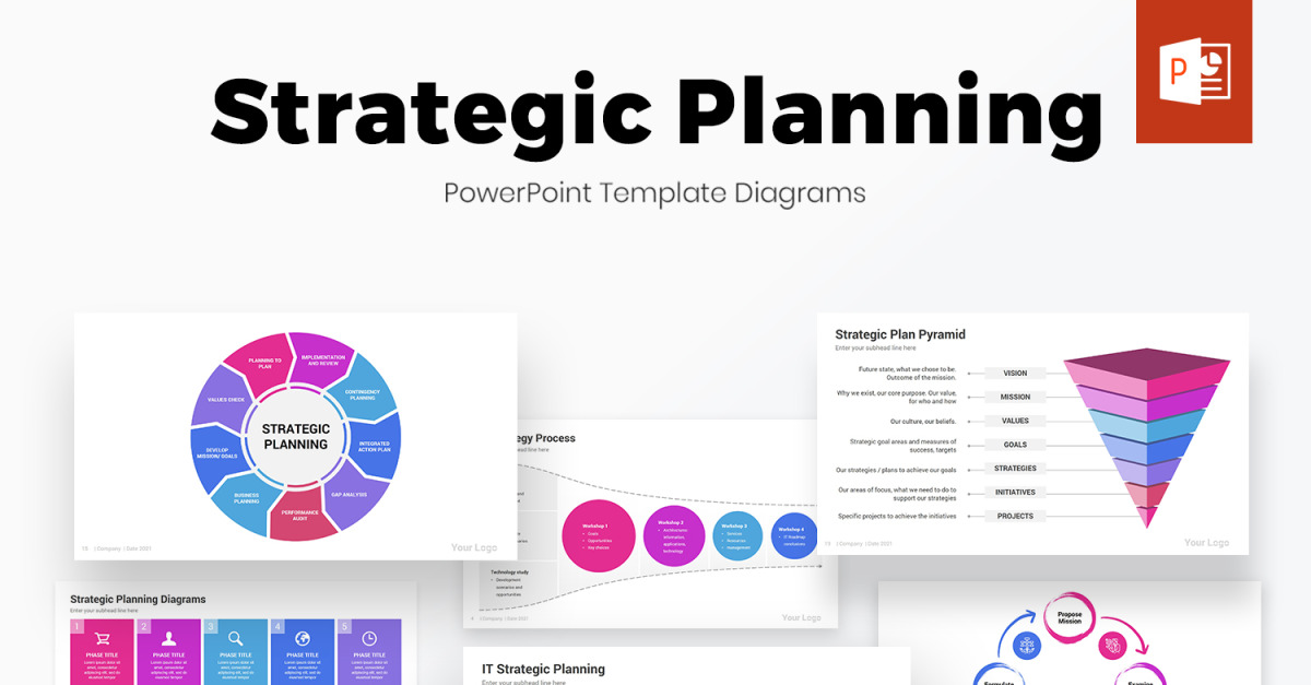 Schémas de modèles PowerPoint de planification stratégique