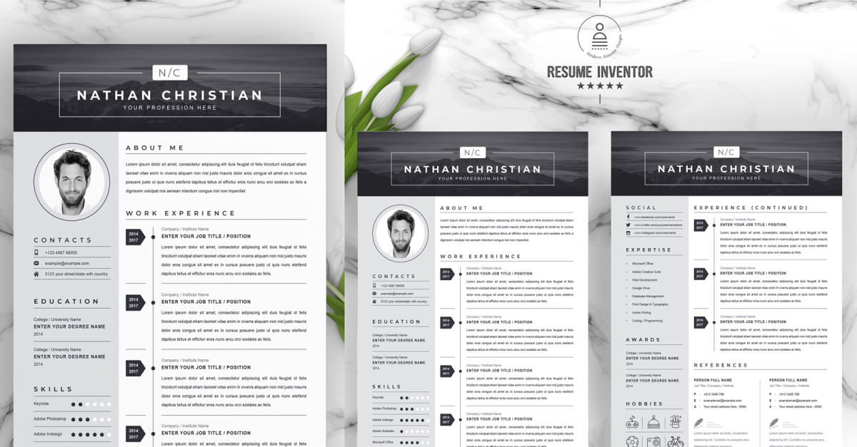 Nathan / Modèle de CV simple #187203 - TemplateMonster