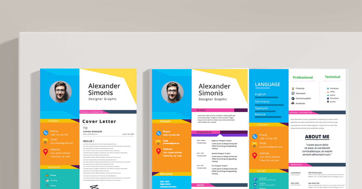 Modèle de CV Alexander Simonis #187428 - TemplateMonster