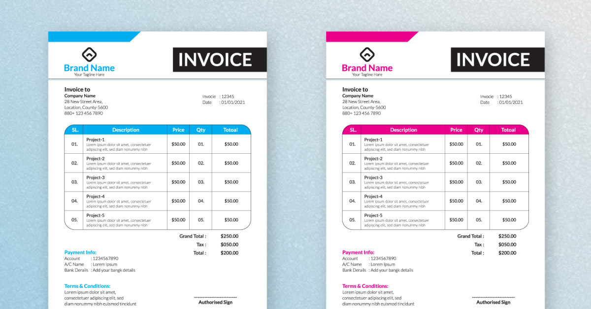 New Business Invoice template Design - TemplateMonster
