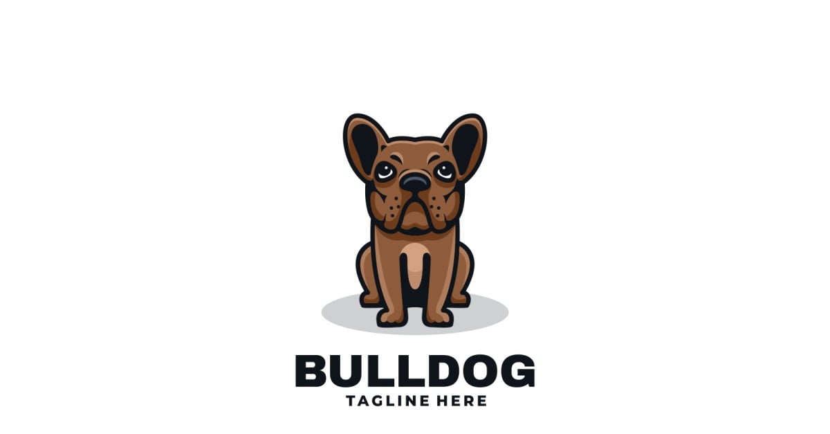 Bulldog Simple Mascot Logo #188012 - TemplateMonster