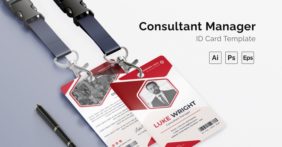 Consultant Manager Id Card #188119 - TemplateMonster