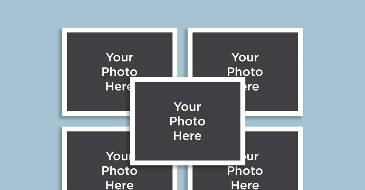 Five Photo Collage Template Mockup #188339 - TemplateMonster