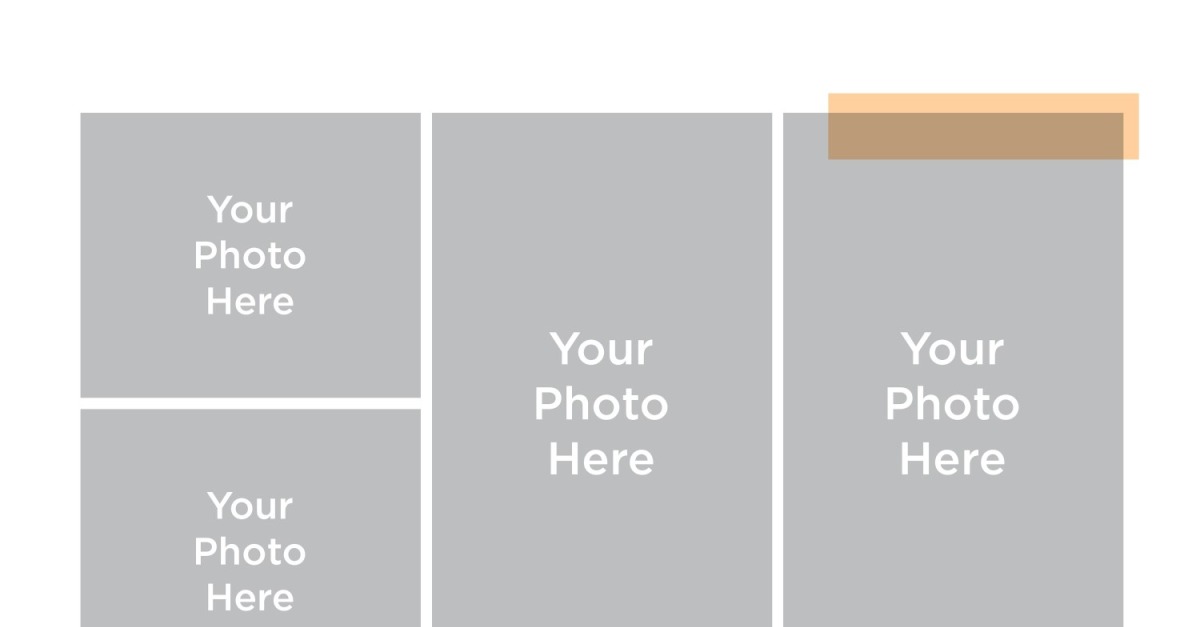 Four Photo Frame Collage Template Mockup - TemplateMonster