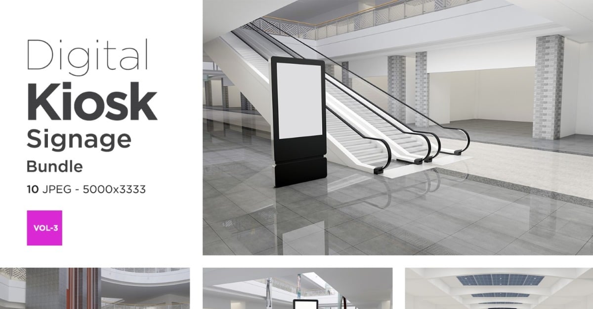 Kiosk Digital Sign Mockup 3 #188325 - TemplateMonster