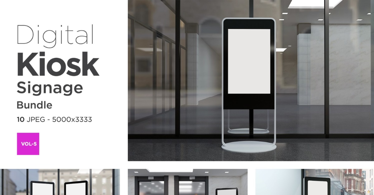 Kiosk Digital Sign Mockup Vol 5 #188327 - TemplateMonster
