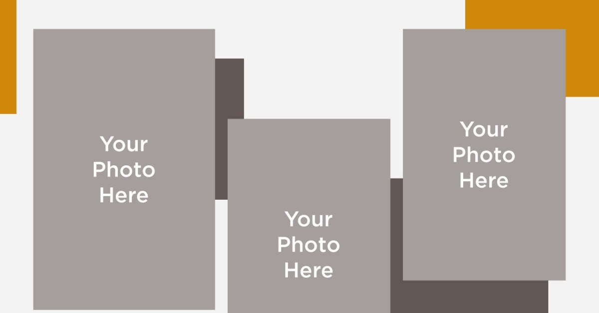 Three Photo Frame Collage Template Mockup - TemplateMonster