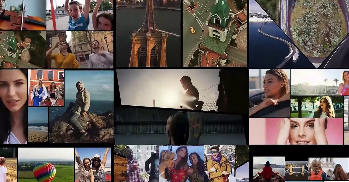 Modelo de Motion Graphics para Multi Screen Frames Pack