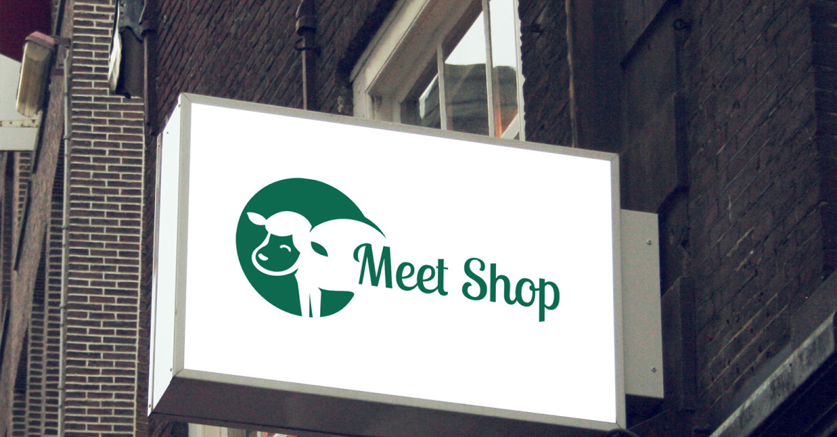 Modelo de design de logotipo do Meet Shop - TemplateMonster