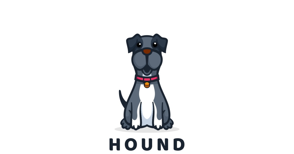 Hound Simple Mascot Logo Style #188864 - TemplateMonster